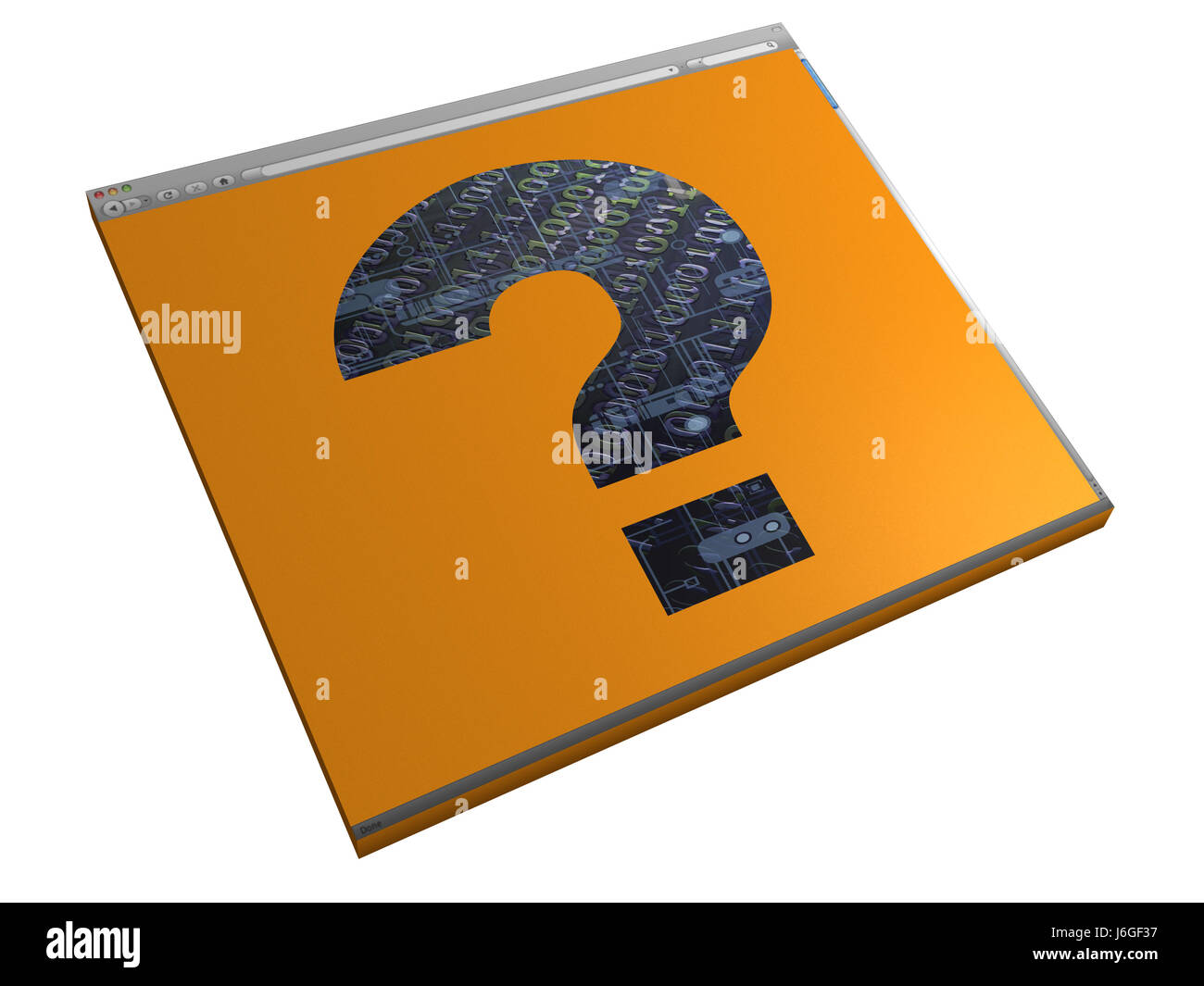 browser window - question mark - 3d Stock Photo - Alamy