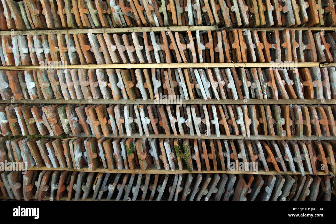 beaded tile storage stocked brick surface stacked beaded tile clay ...