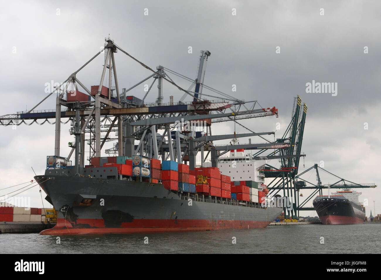 belgium container port ship antwerp containers sailing boat sailboat ...