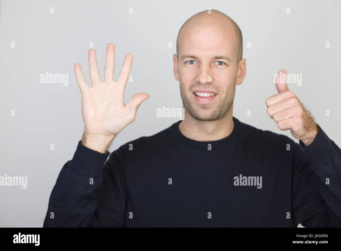 finger male masculine six number count man hand finger macro close-up ...