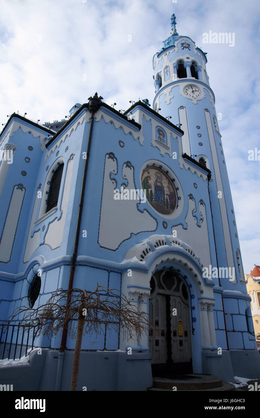 church cathedral blue buildings religion slovakia dome coloured ...
