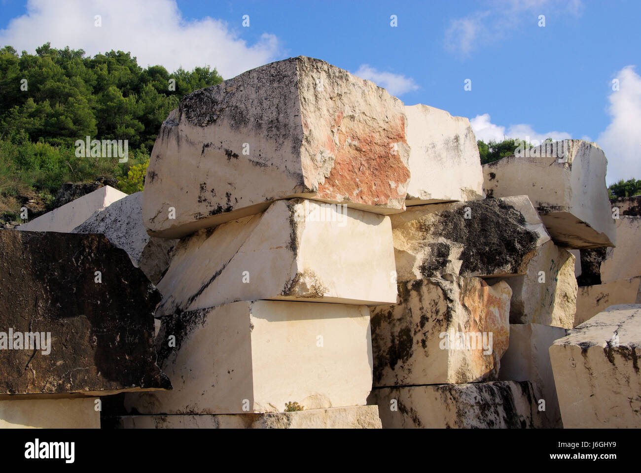 stone blank european caucasian marble croatia quarry rectangular prism ...