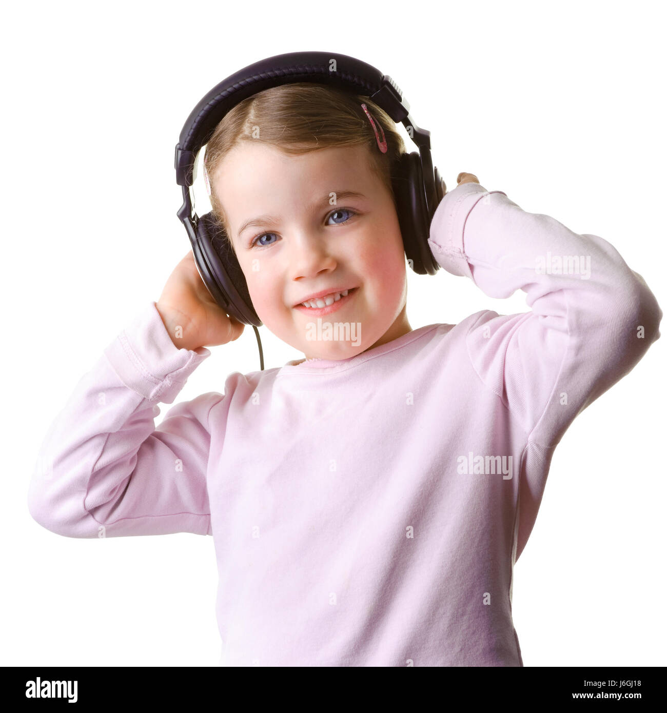 child with headphones Stock Photo - Alamy