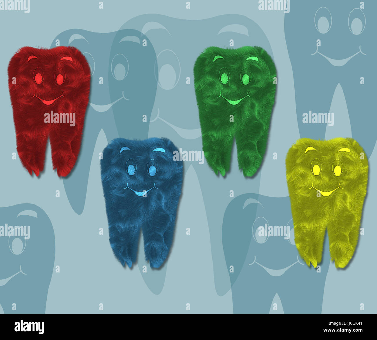 children's teeth - background - 3d Stock Photo - Alamy