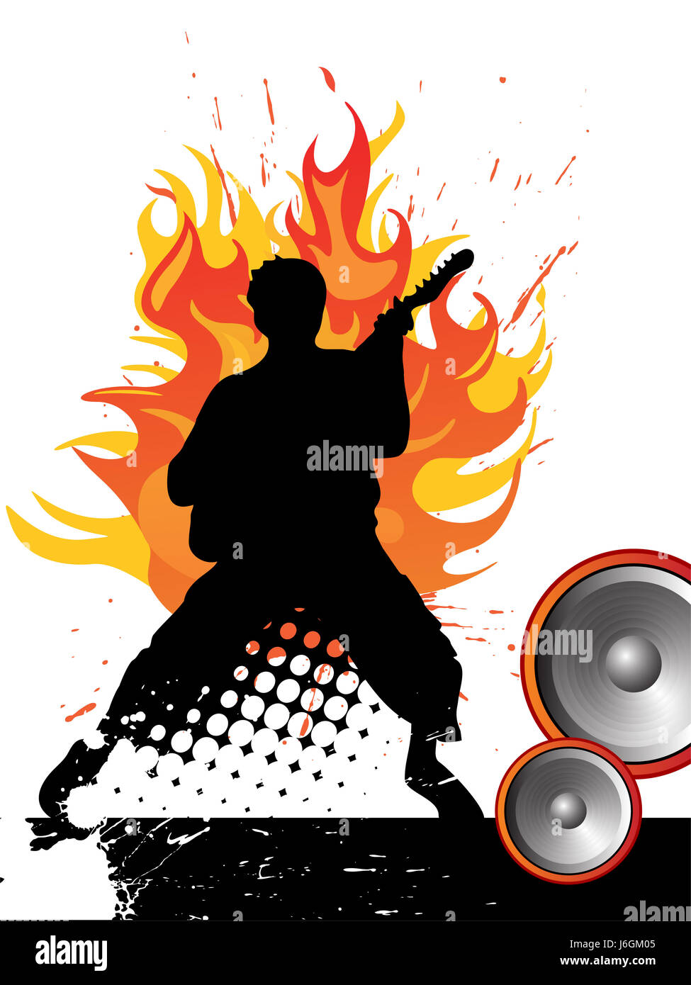 disco music party celebration fire conflagration flame flames guitar ...