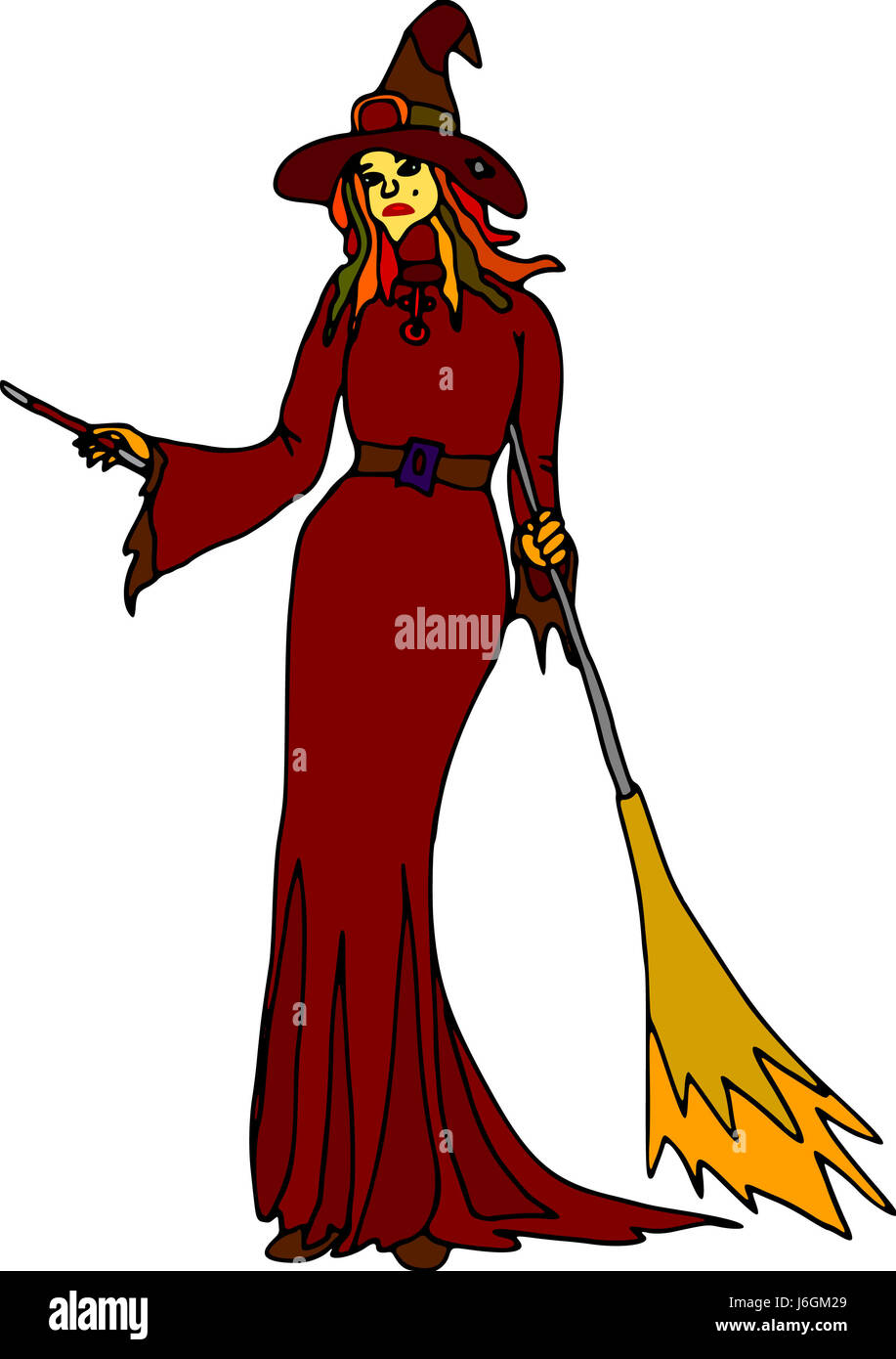 Cartoon witch hi-res stock photography and images - Alamy