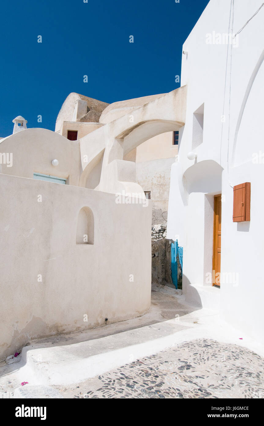 blue buildings traditional white blue house building travel religion ...