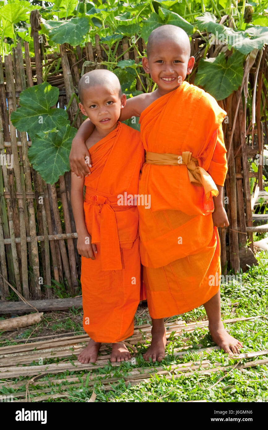 asia monk buddhist novice child religion belief culture asia portrait ...