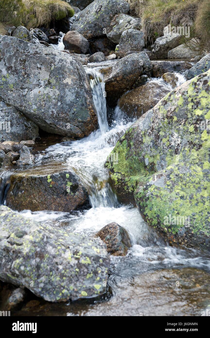 stone spain stream waterfall landscape scenery countryside nature river ...