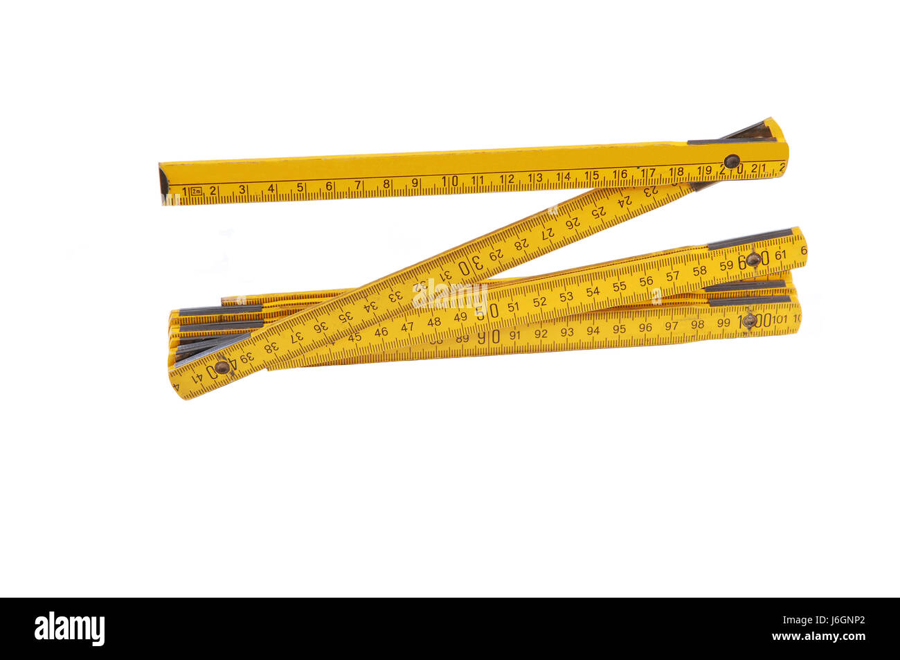 isolated workshop ruler wooden length centimeter yellow tool object ...