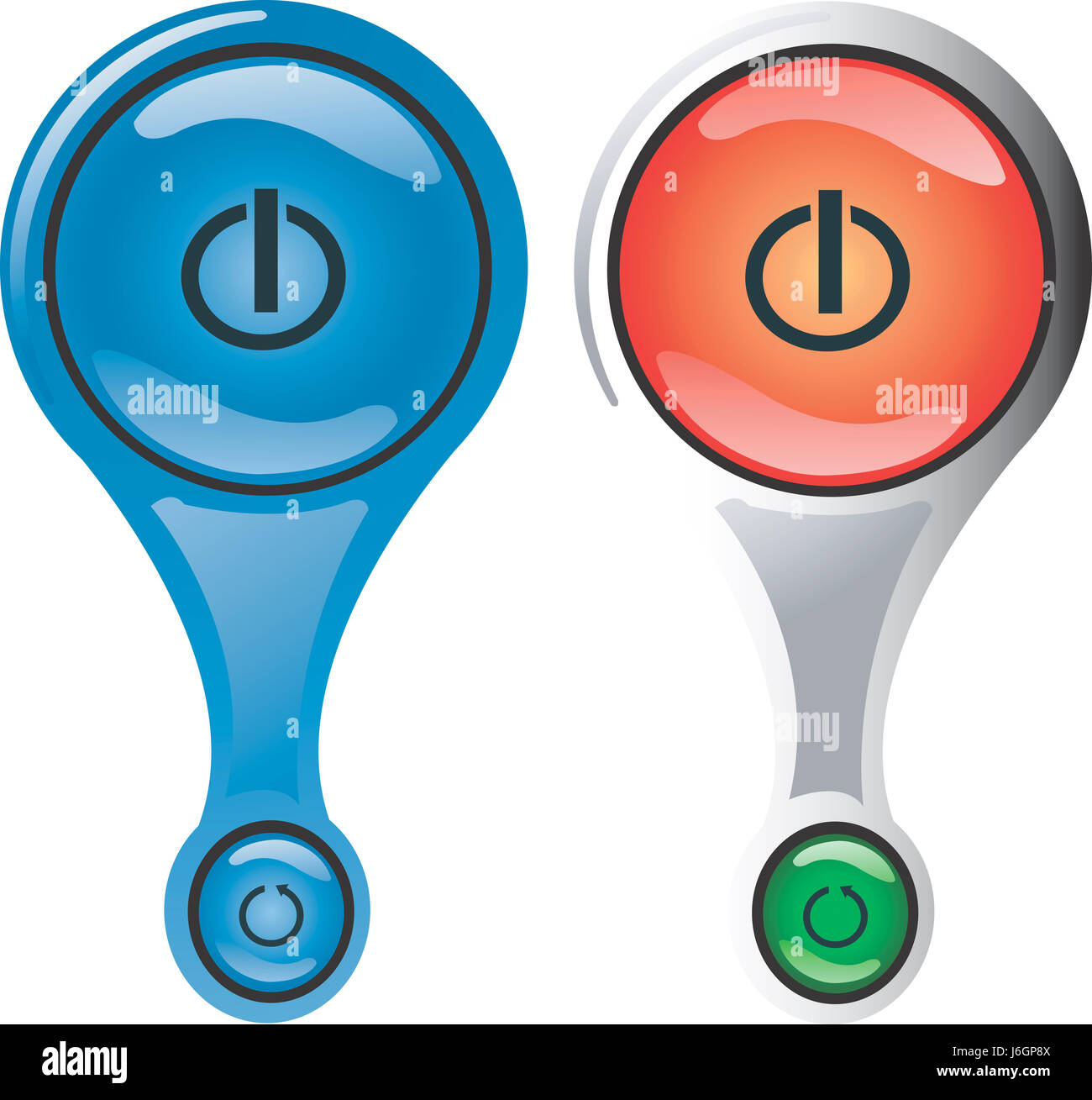 energy power electricity electric power buttons keys pictogram symbol ...