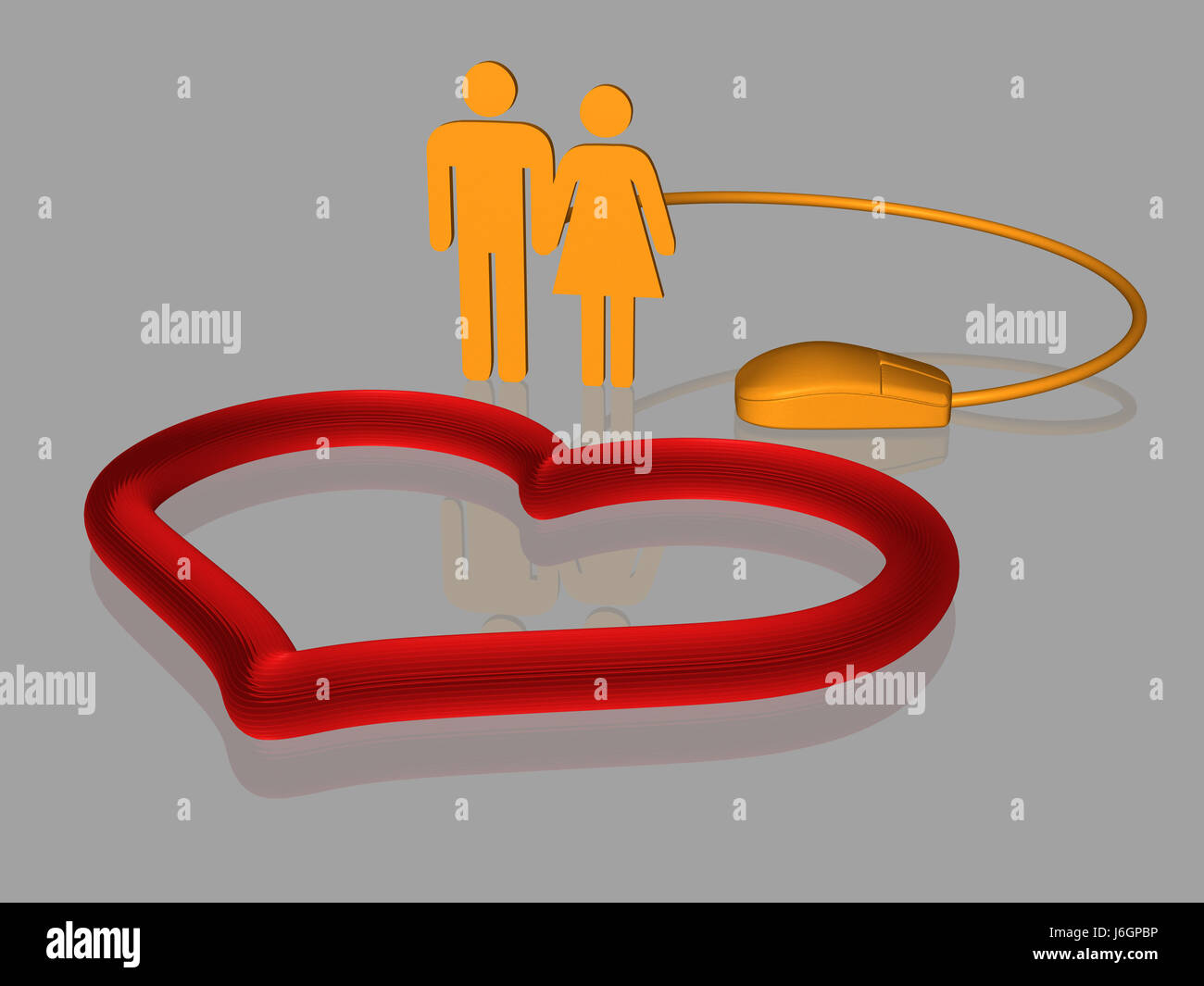 internet love - isolated - 3d Stock Photo - Alamy