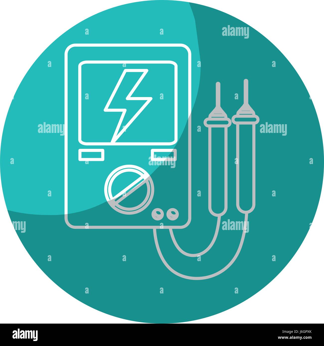 sticker energy logger to meter electricity in the planet Stock Vector ...