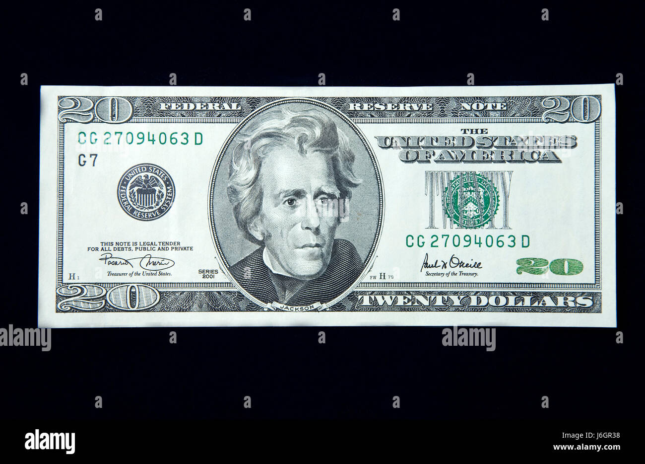 20 dollar note Stock Photo - Alamy