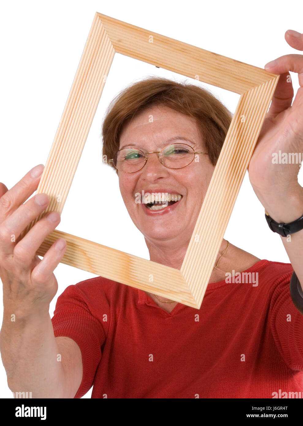senior woman in frame Stock Photo - Alamy