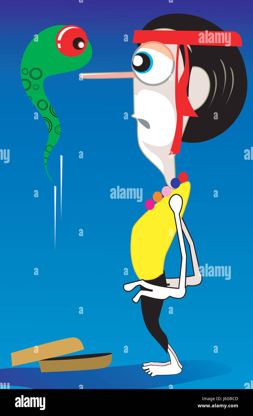 Snake charmer illustration hi-res stock photography and images - Alamy