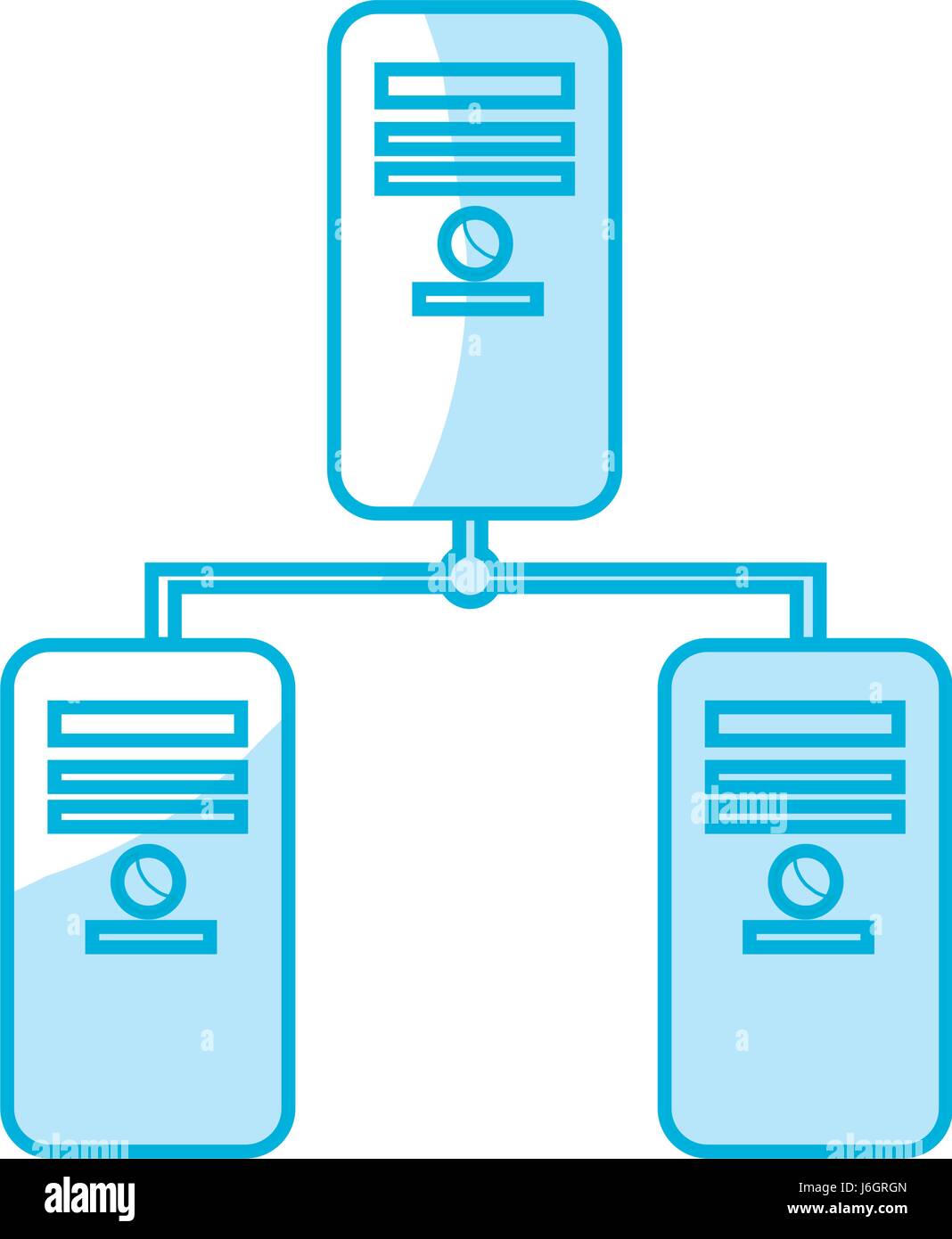 silhouette banner data center digital connection Stock Vector Image ...