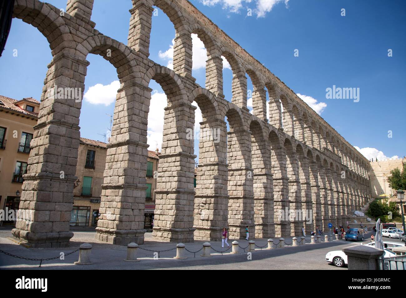 monument bridge arch spain aqueduct conduit landscape scenery ...