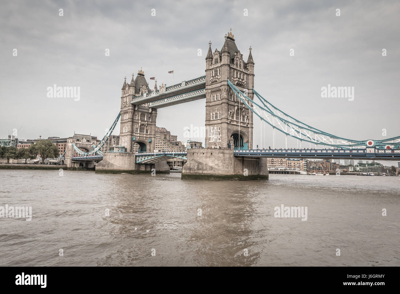 View of the Tower Bridge in London Stock Photo - Alamy