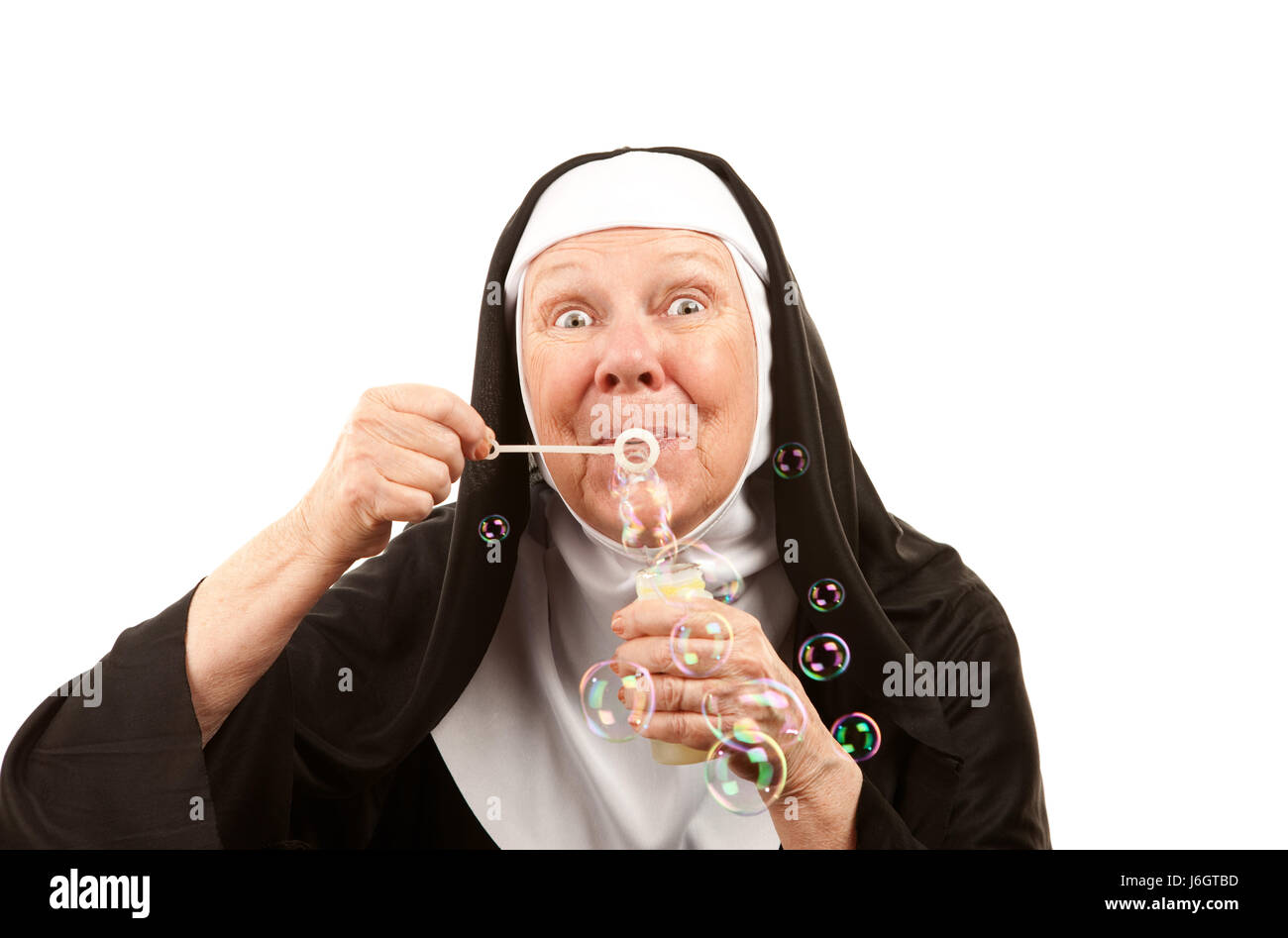 woman female sister nun habit old custom senior senior citizen elderly ...