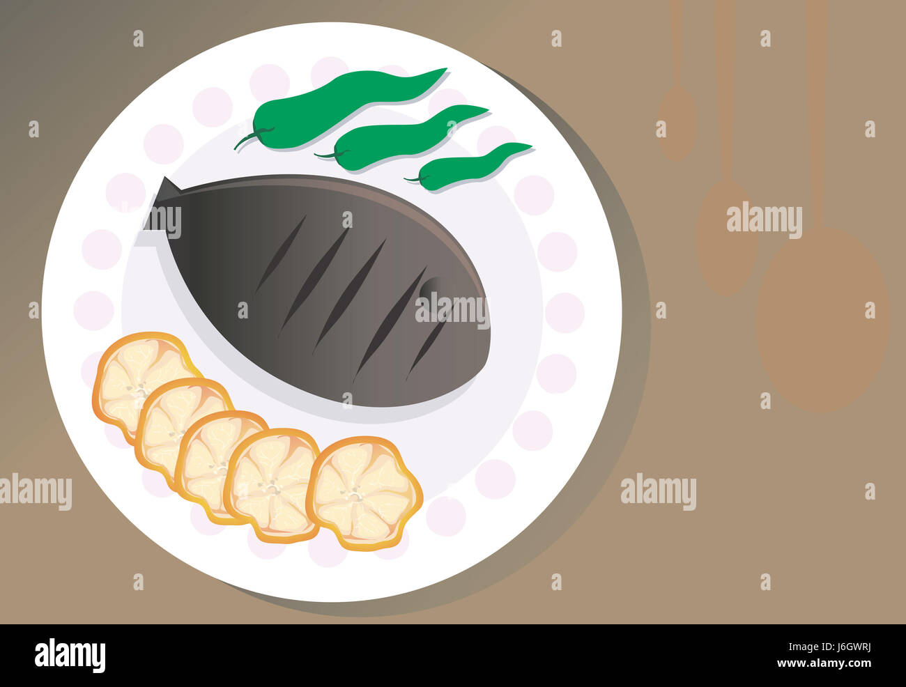 food aliment pepper angle fish shape design shaping formation model ...