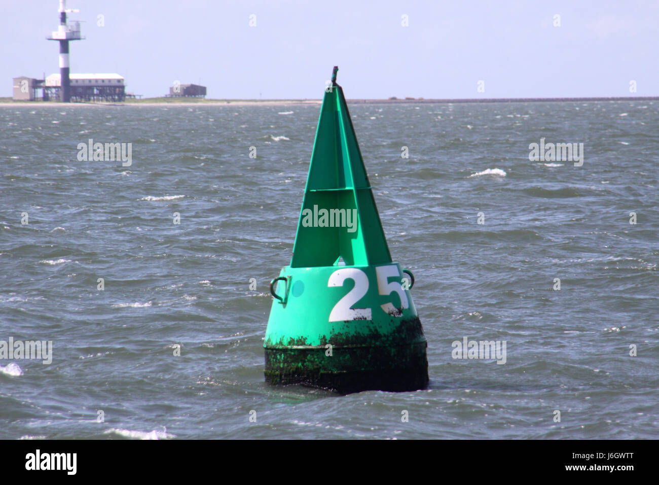 green signal ton in the north sea Stock Photo - Alamy