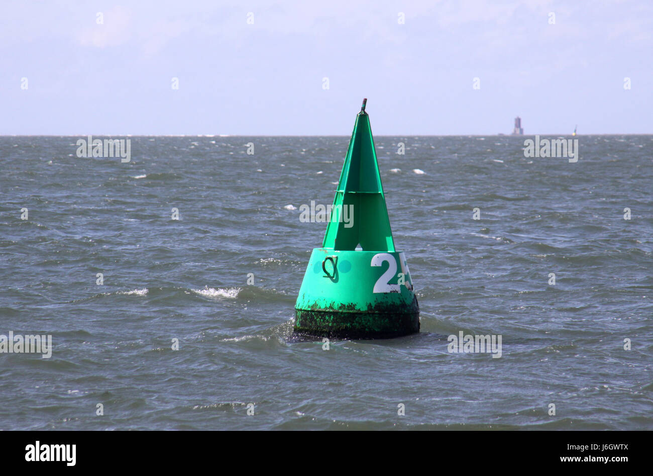 green signal ton in the north sea Stock Photo - Alamy