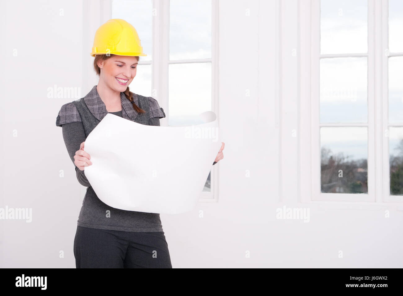 woman house building indoor photo person architect room architektin ...