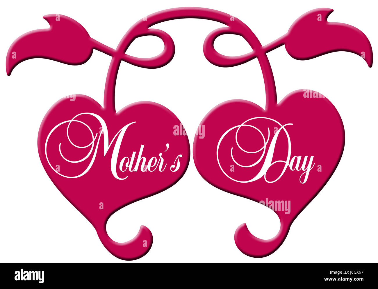connected mother day hearts ally red two conjoined object optional ...