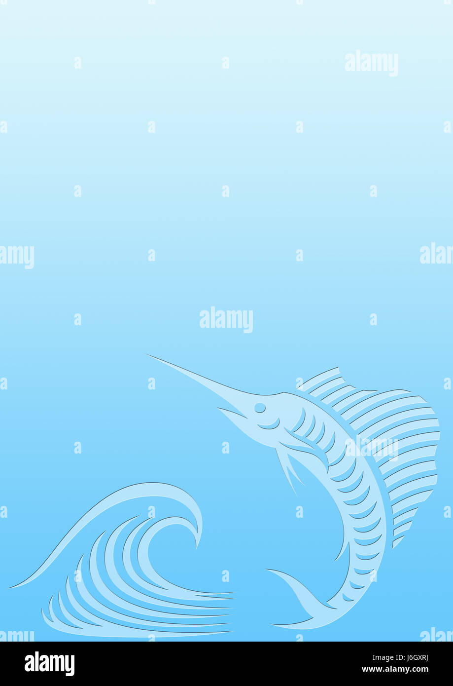wave relief backdrop background swordfish blue wave relief print billow ...