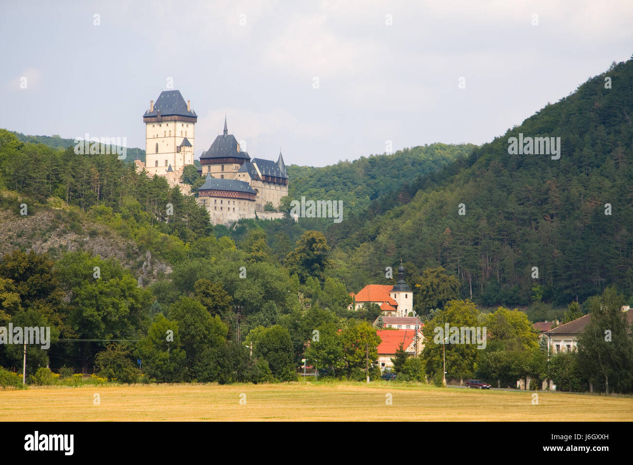 czechia scenery countryside nature chateau castle tower historical tree ...