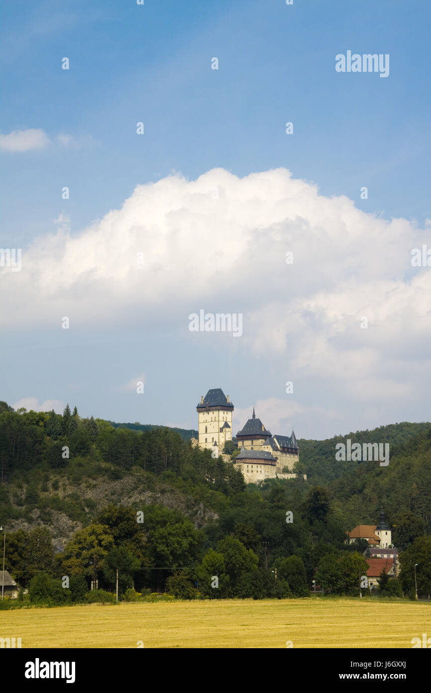 czechia scenery countryside nature chateau castle tower historical tree ...