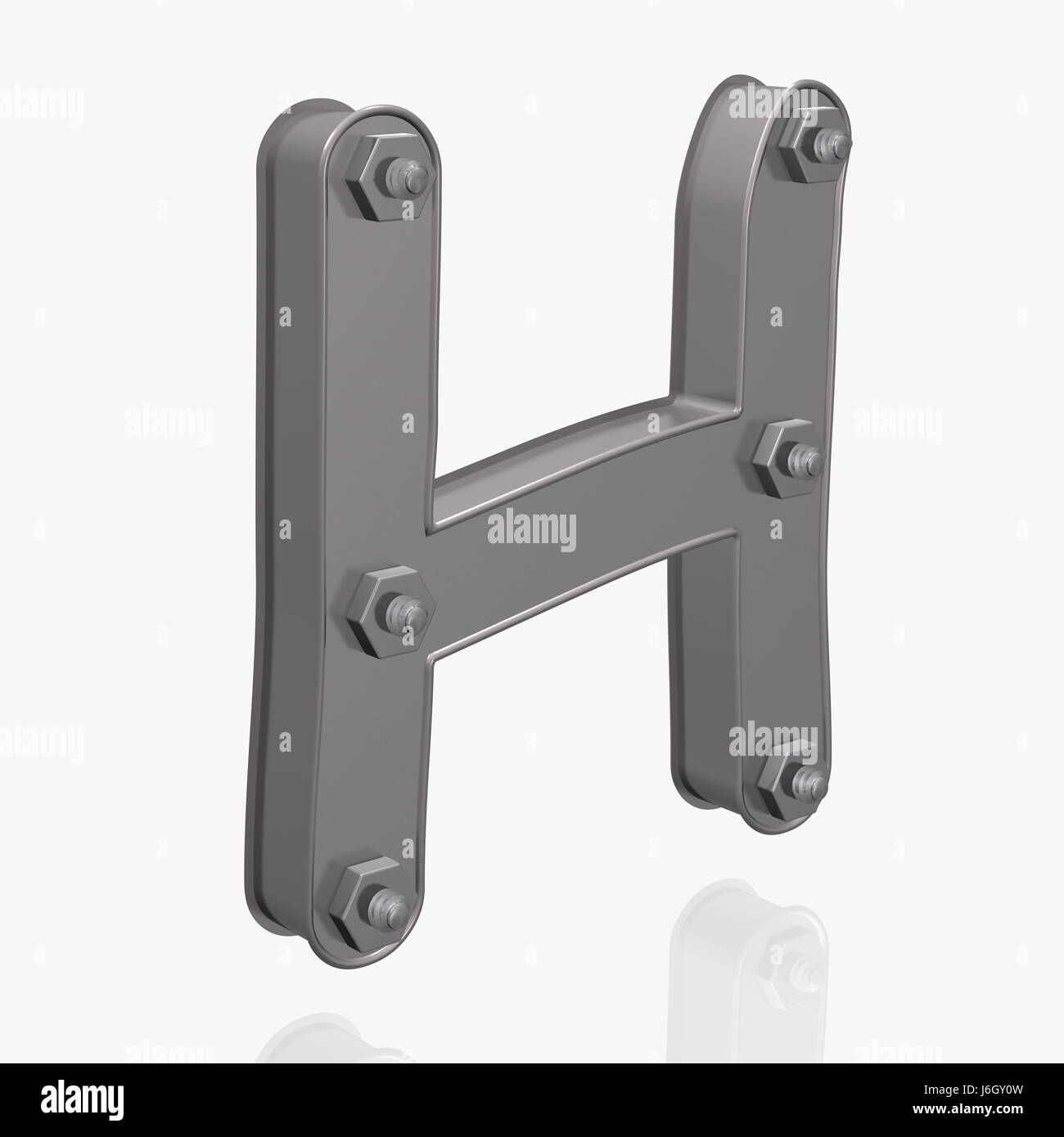 alphabet - metal - letter h Stock Photo - Alamy
