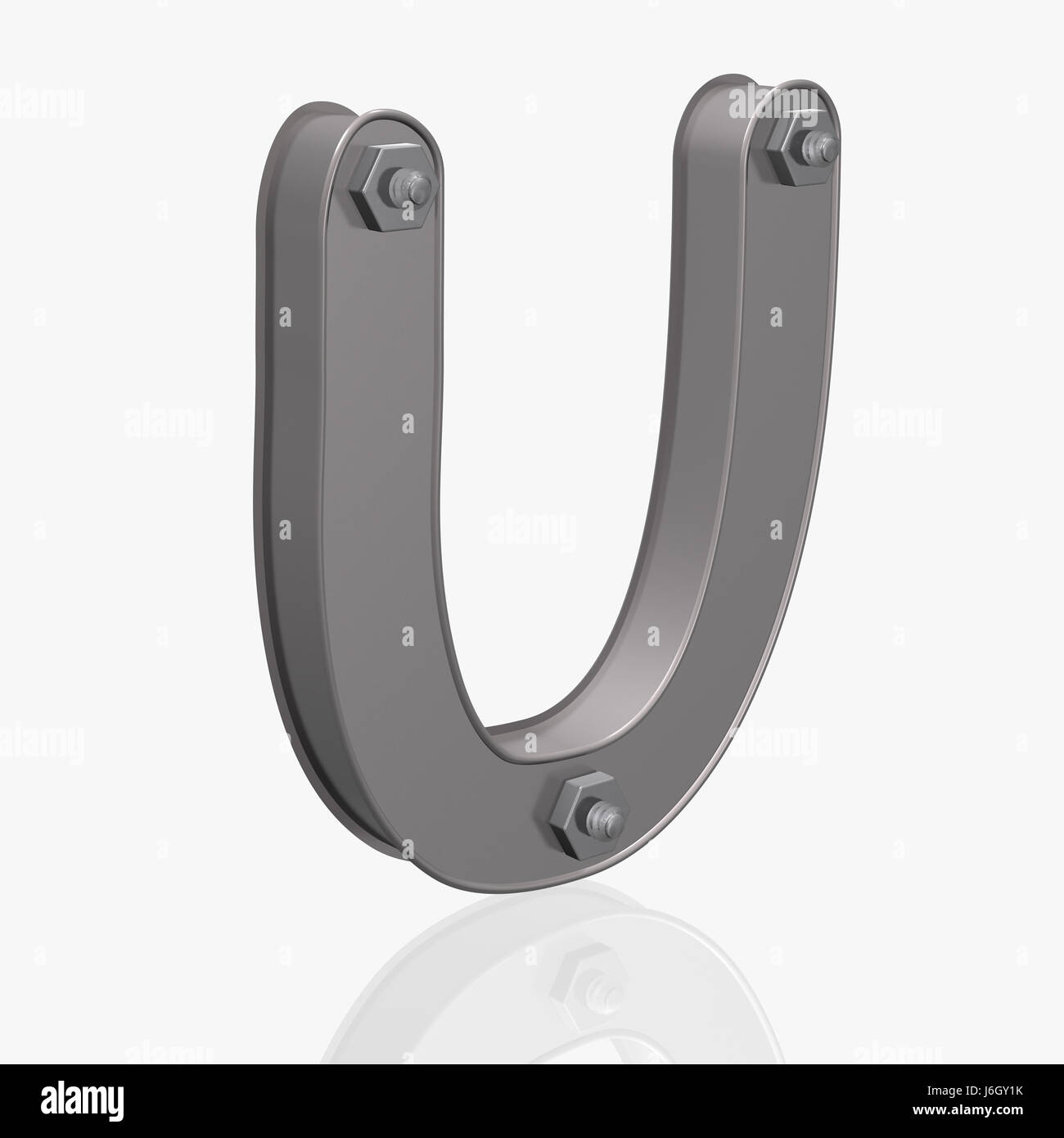 alphabet - metal - letter u Stock Photo - Alamy