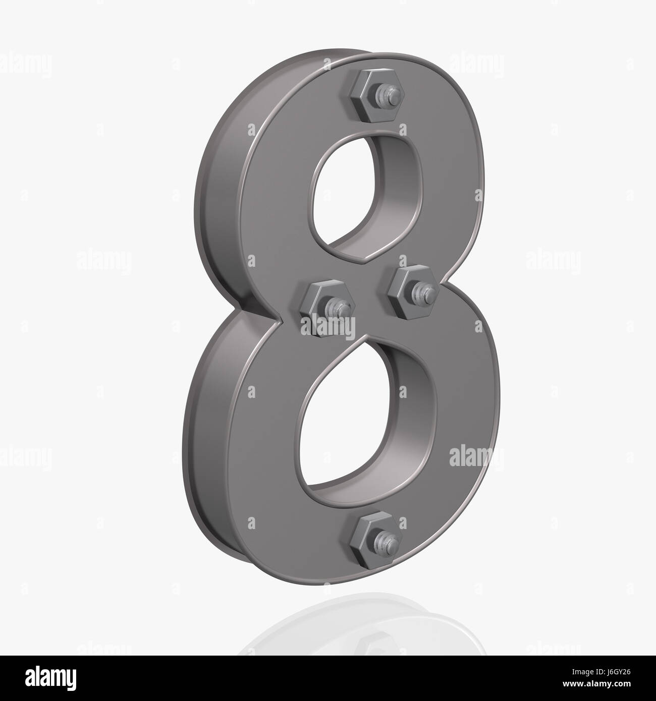 screw metal eight sheet metal character number metallic sign signal ...