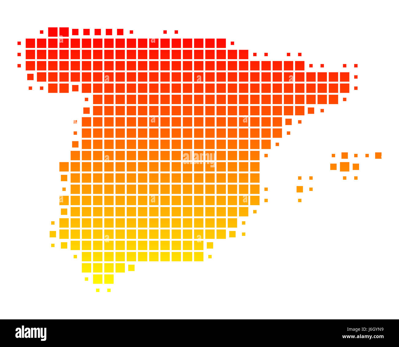 spain angular square card dot orange geography atlas map of the world ...