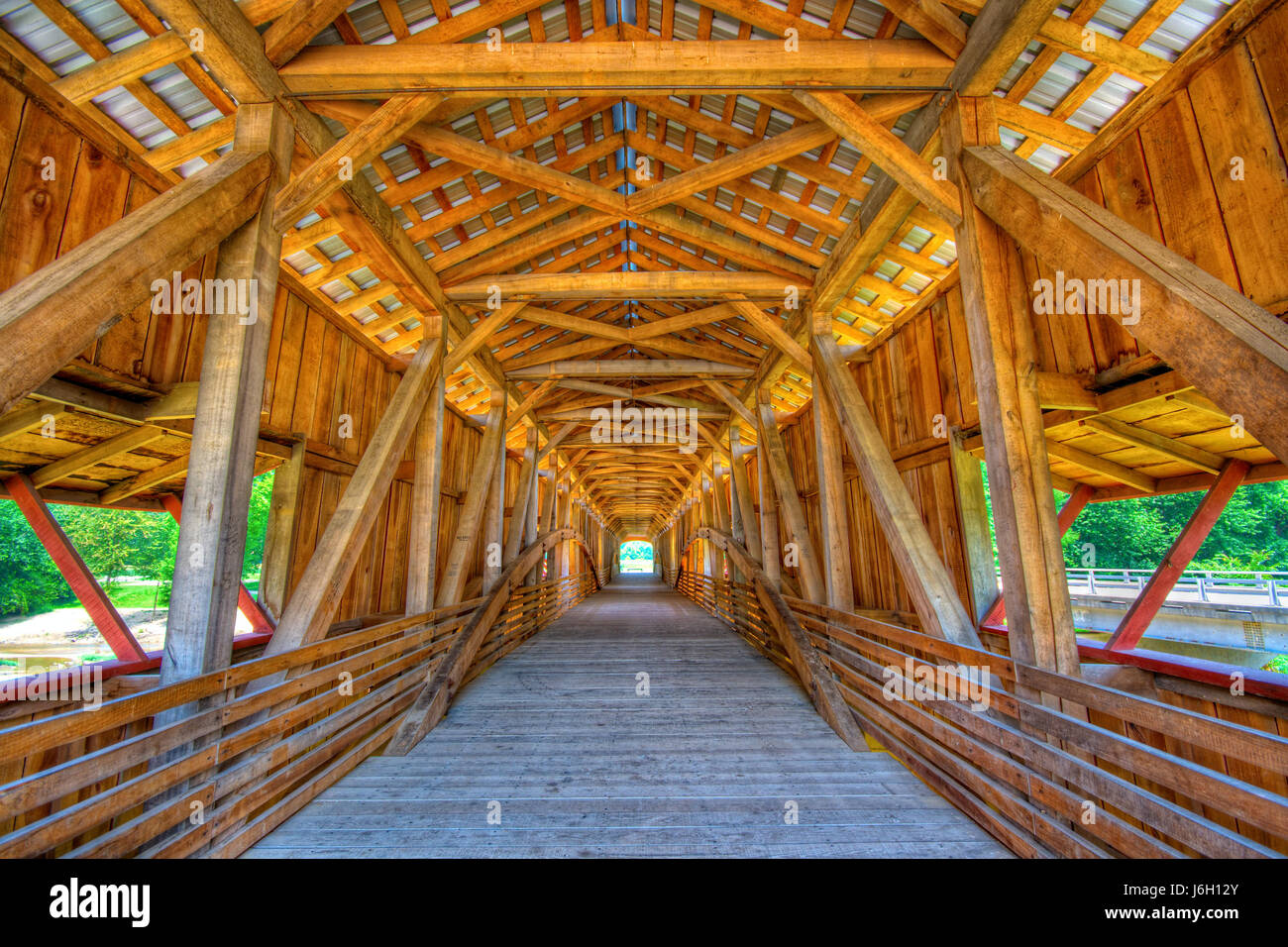 wood bridge interior style of construction architecture architectural ...