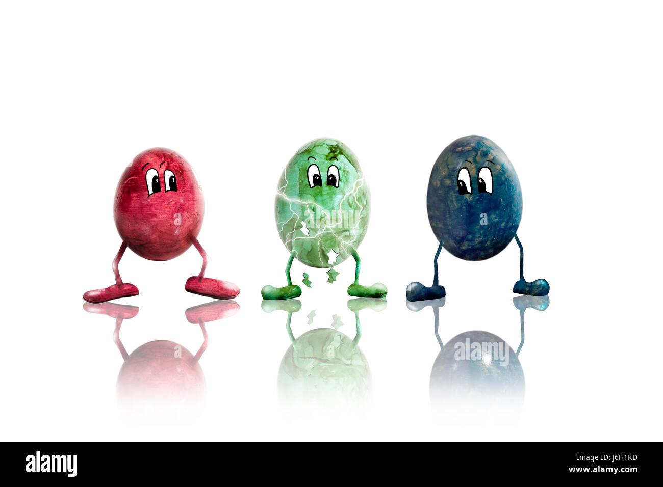 three eggs an easter egg place wd597 Stock Photo - Alamy