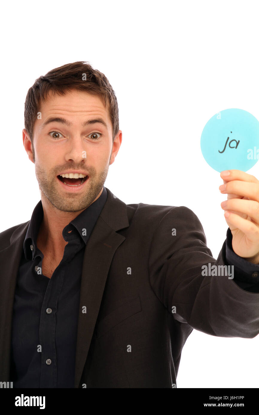 man with sign Stock Photo - Alamy