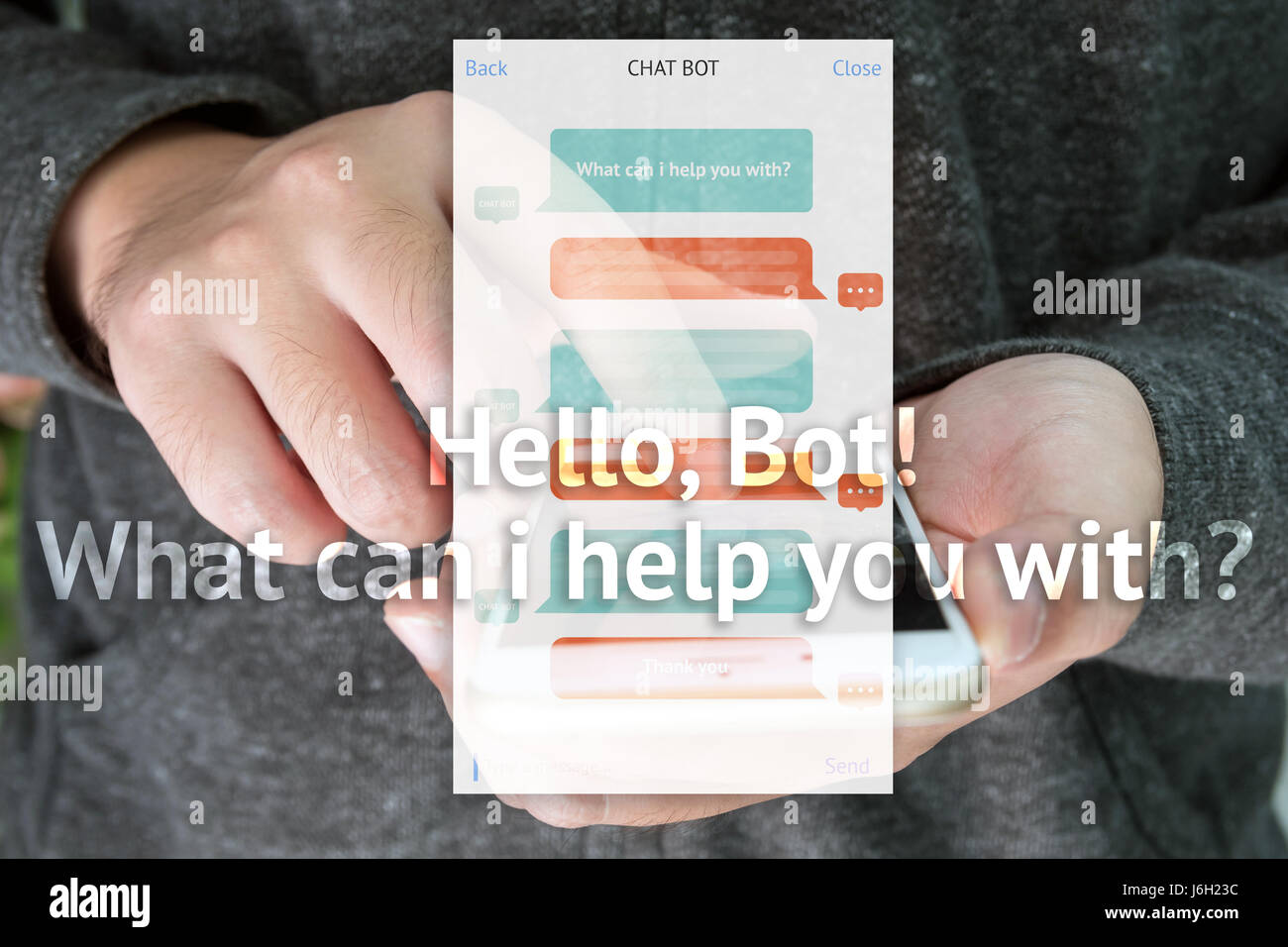 Chat bot and future marketing concept , automatic chatbot message ...