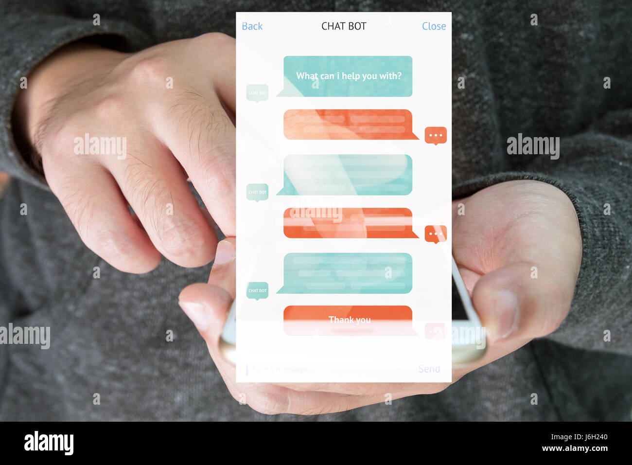 Chat bot and future marketing concept , automatic chatbot message ...
