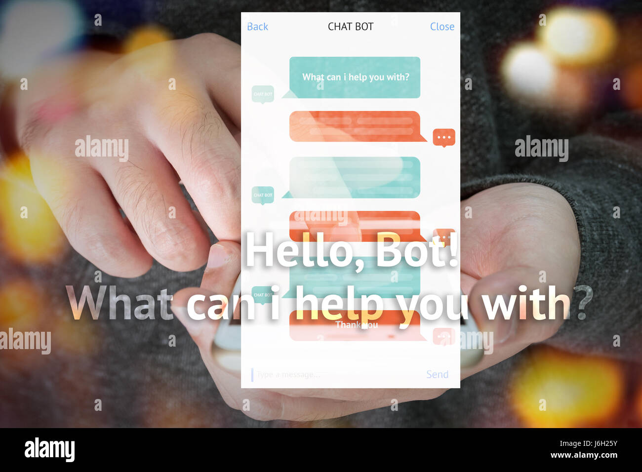 Chat bot and future marketing concept , automatic chatbot message ...