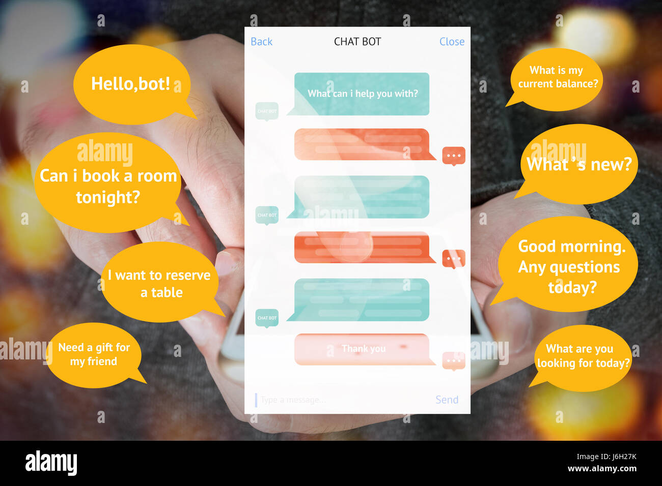 Chat bot and future marketing concept , automatic chatbot message ...