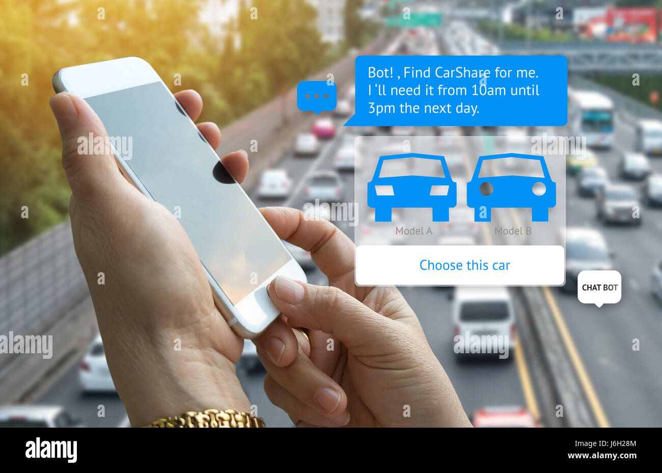 Chat bot , car sharing ,rental car and future marketing concept ...