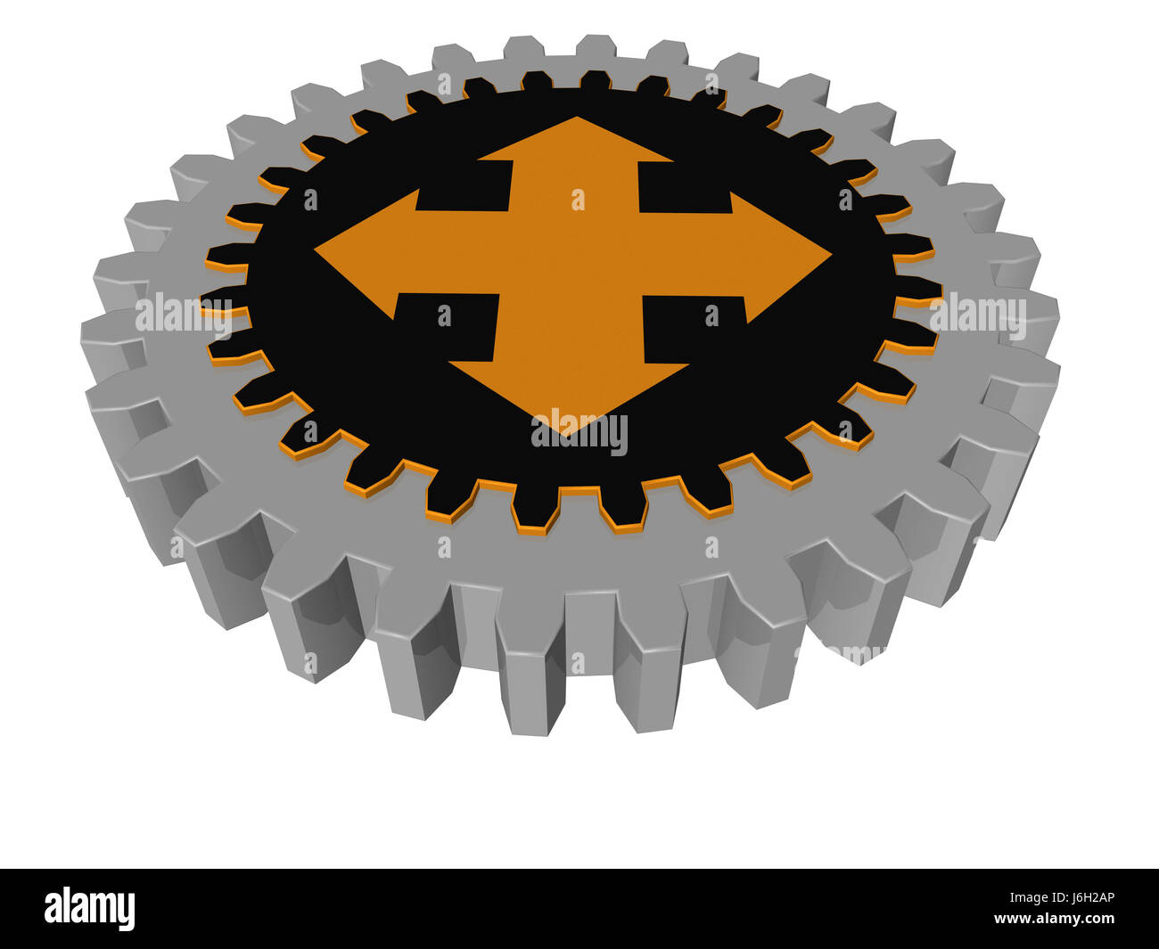 leading the way - arrows - gear - isolated Stock Photo - Alamy