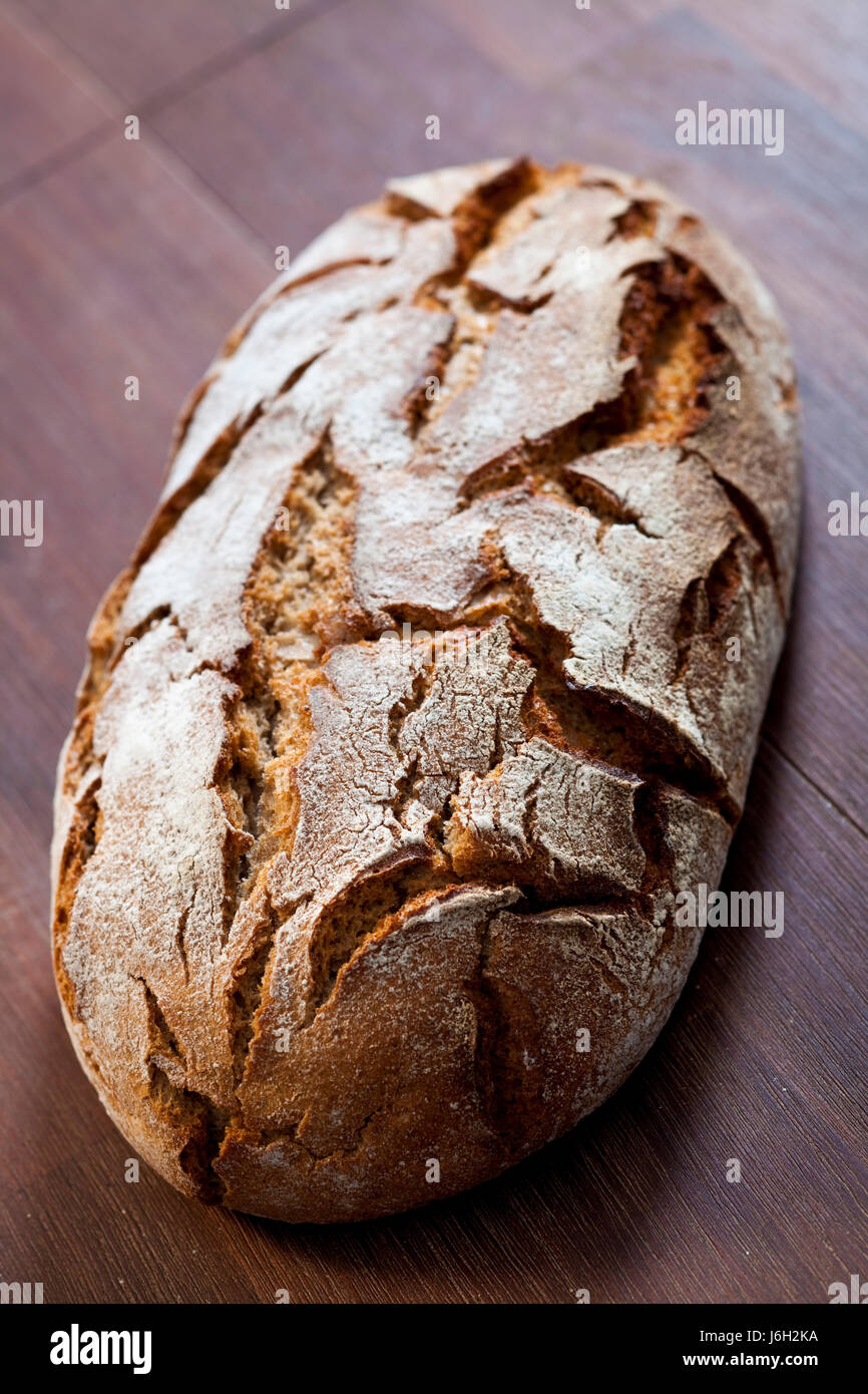 bread loaf crisped crisp body bread flour stucco piece section segment ...