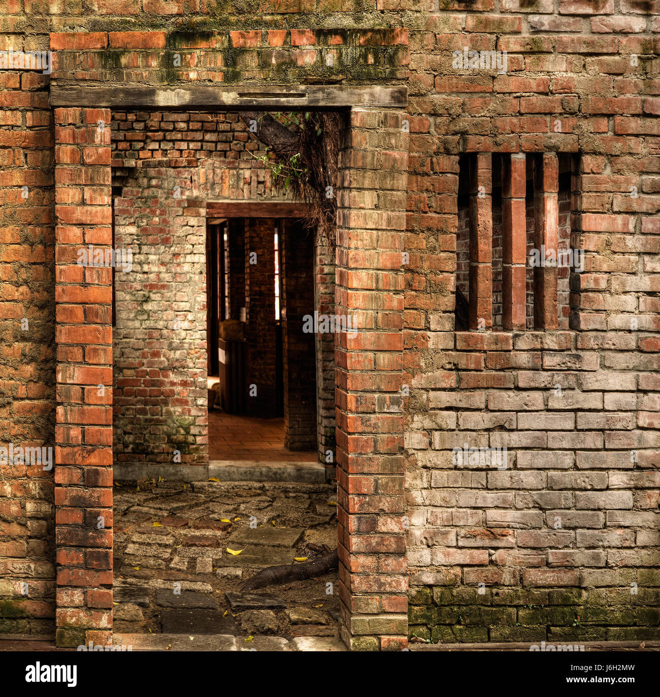 wall ruin destruction old backdrop background historical stone window ...