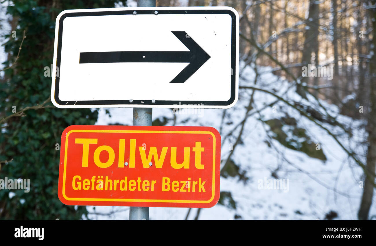 Rabies warning sign hi-res stock photography and images - Alamy