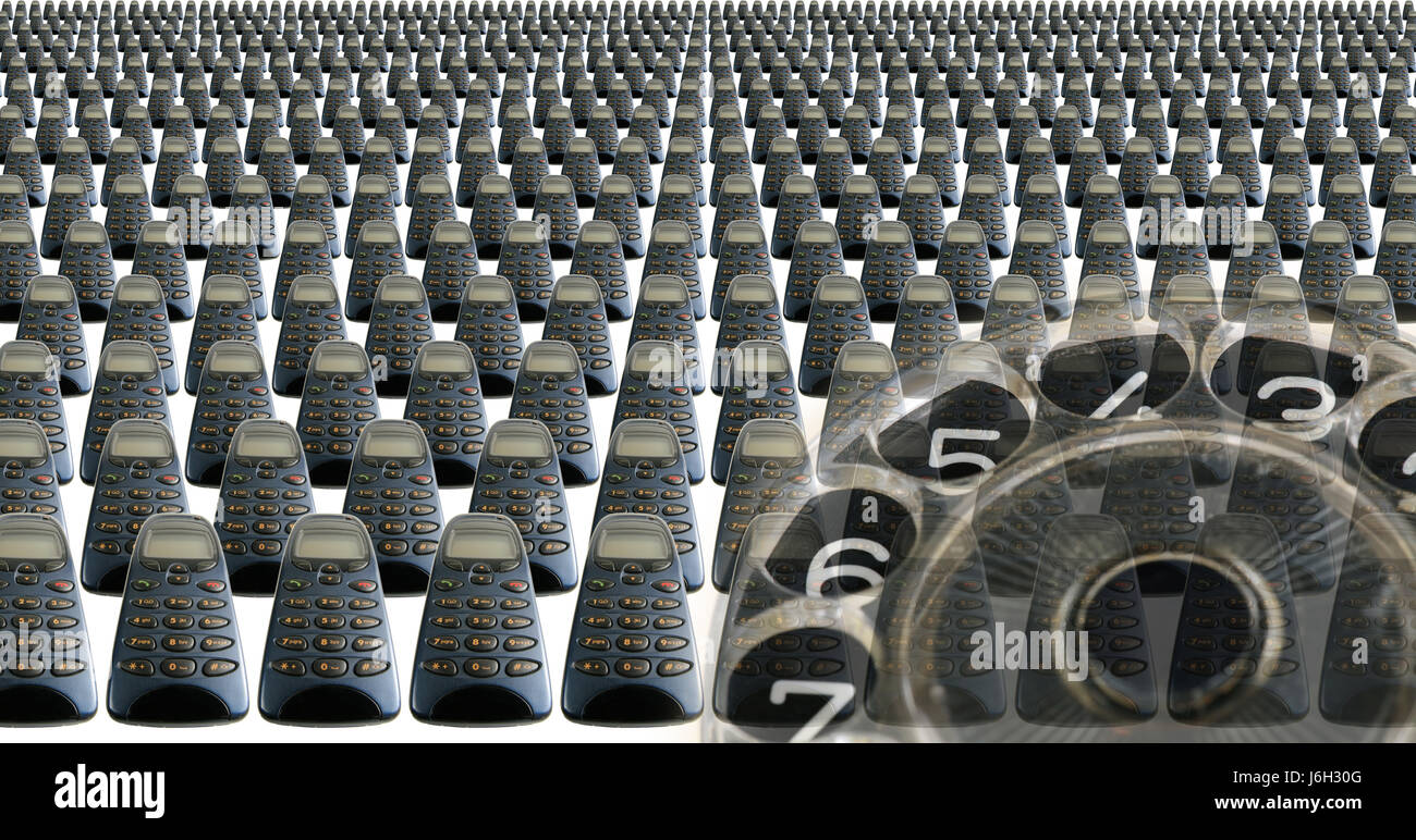 Many phones hi-res stock photography and images - Alamy