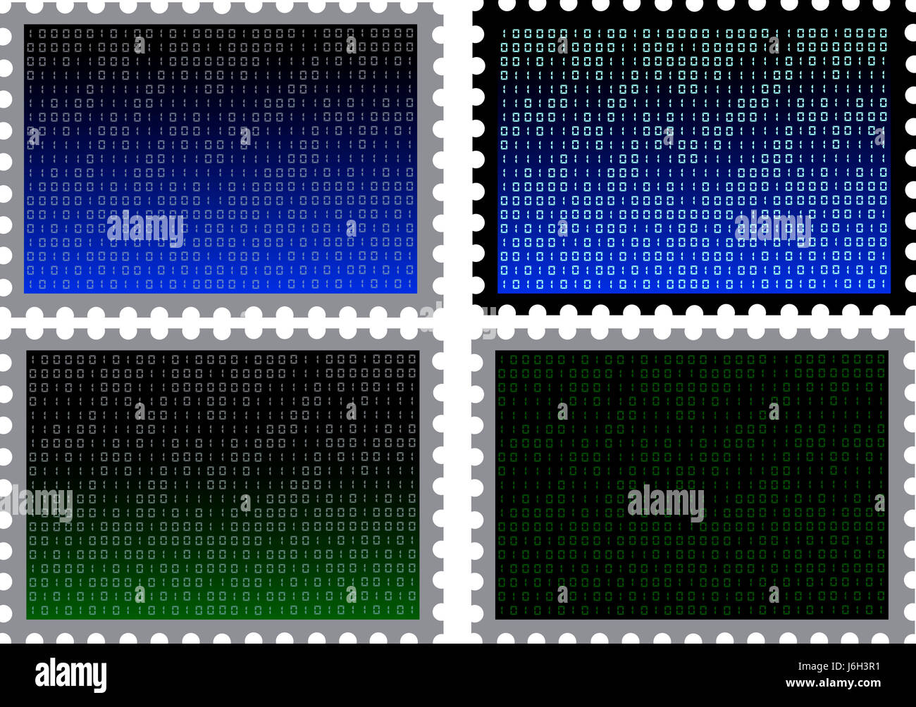 optional matrix binary code border brands blue optional green ...